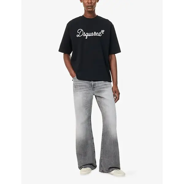 Dsquared2 Signature Brand-embroidered Cotton T-shirt