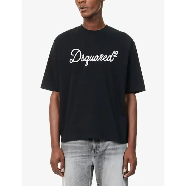 Dsquared2 Signature Brand-embroidered Cotton T-shirt