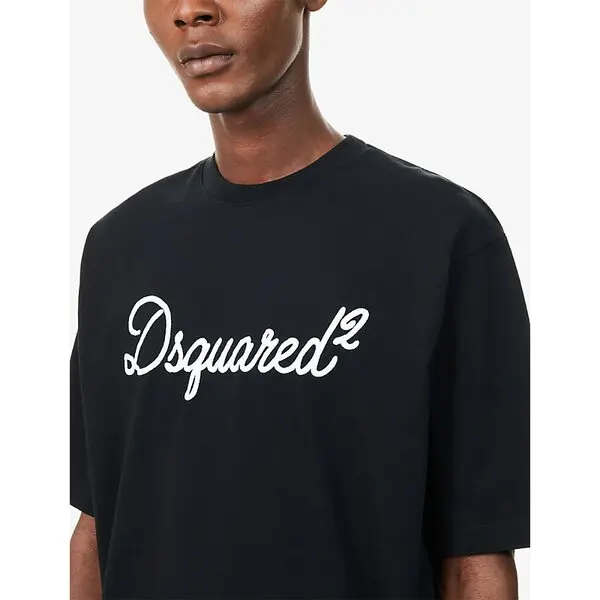 Dsquared2 Signature Brand-embroidered Cotton T-shirt