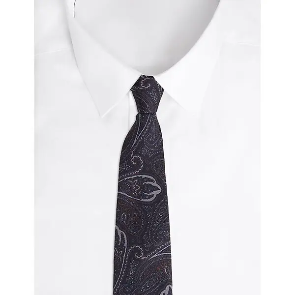 Corneliani Paisley Print Silk Tie