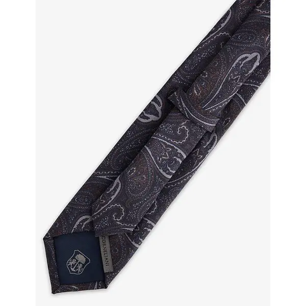Corneliani Paisley Print Silk Tie