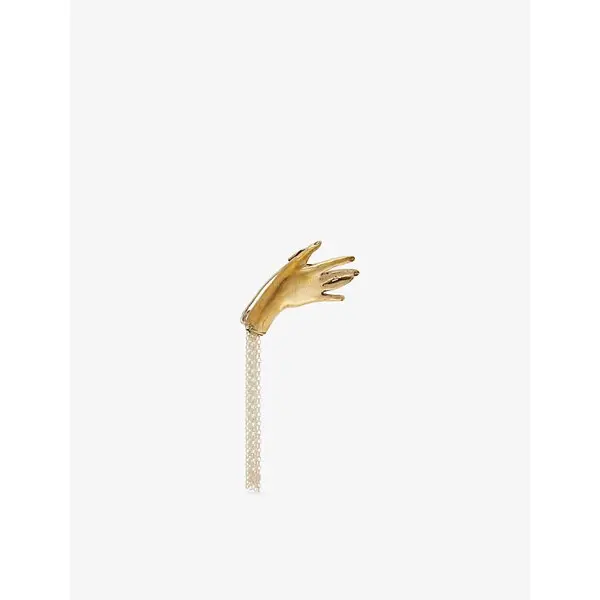 BEATRIZ PALACIOS Folk Maja Gold-plated Brass Brooch