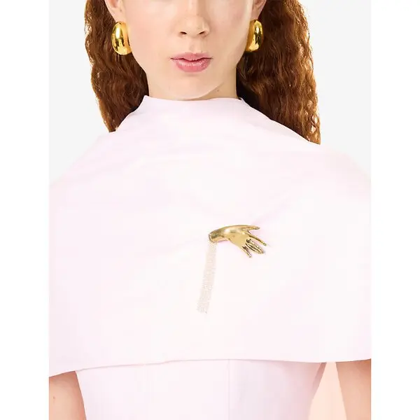 BEATRIZ PALACIOS Folk Maja Gold-plated Brass Brooch