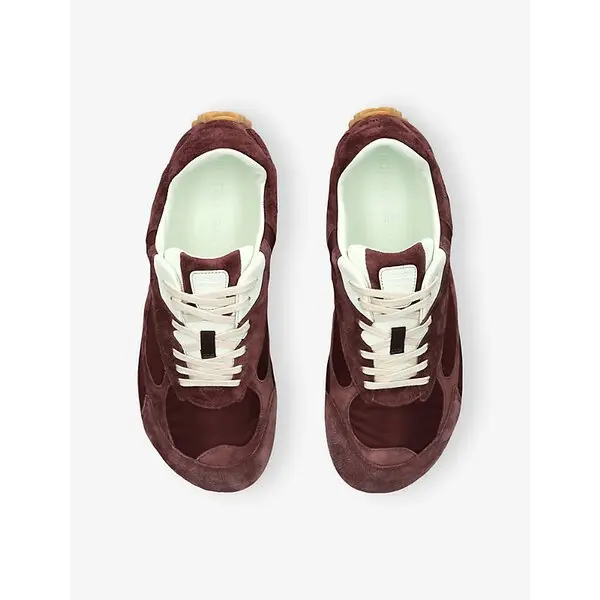 Bottega Veneta Orbit Flash Suede Trainers - Wine