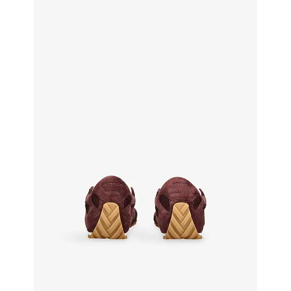 Bottega Veneta Orbit Flash Suede Trainers - Wine