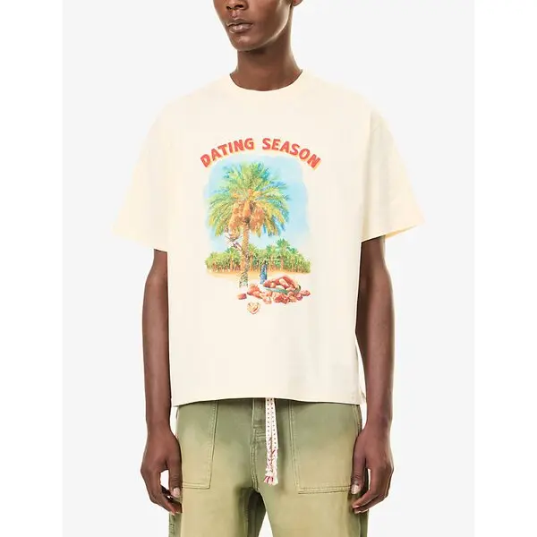 NOT BORING Dating Season Graphic-print Cotton T-shirt