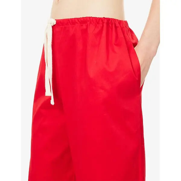 REFORMATION Gina Wide-leg Stretch-cotton Trousers