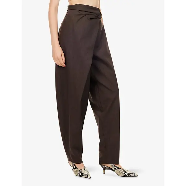 ROHE FRAMES Sarong Knot Wool Trousers