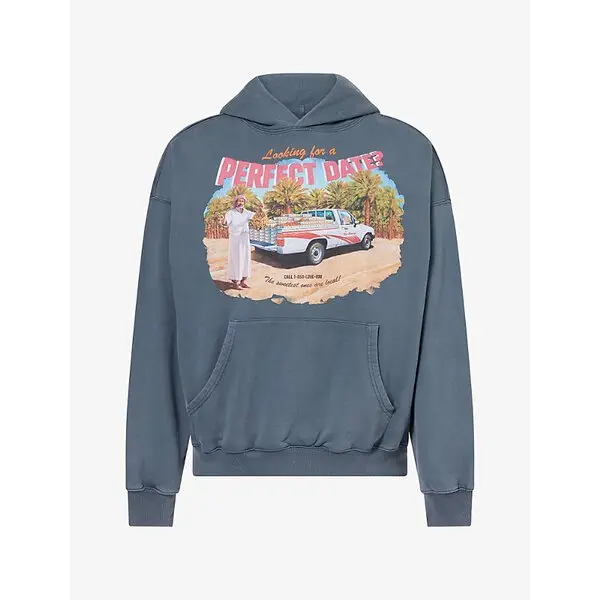 NOT BORING Perfect Date Graphic-print Cotton Hoody