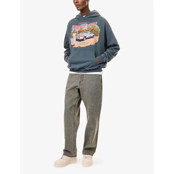 NOT BORING Perfect Date Graphic-print Cotton Hoody