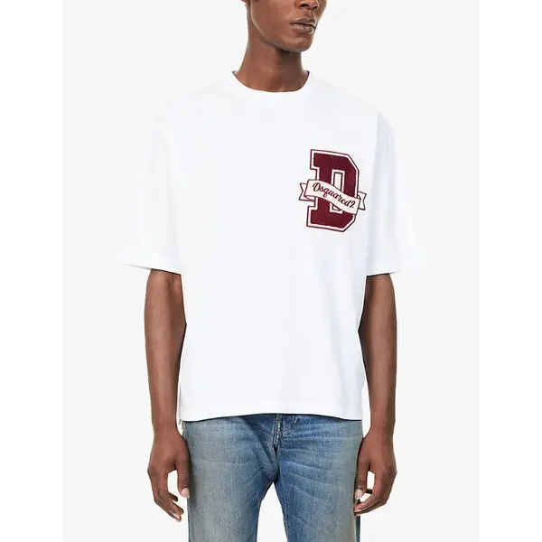 Dsquared2 College Brand-patch Cotton T-shirt