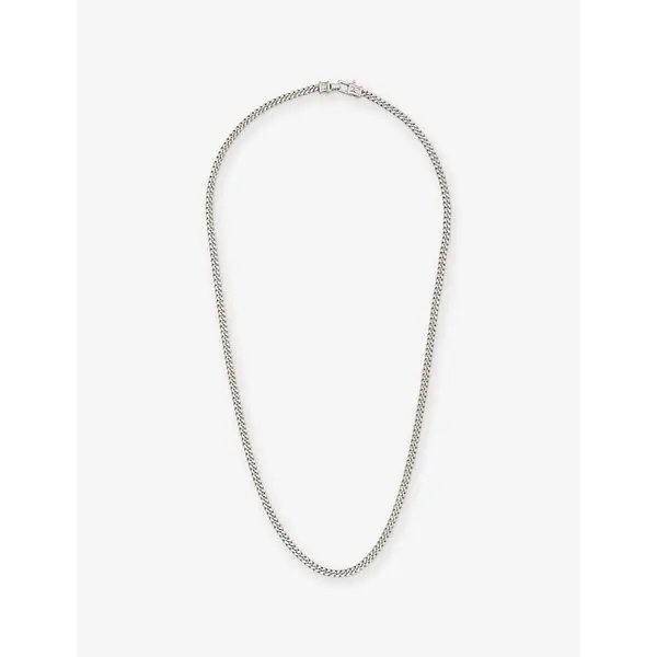 Tom Wood Curb Chain Necklace In Rhodium-plated Sterling - Silver