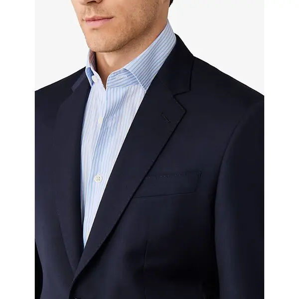 HACKETT Tailored Single-breasted Wool Blazer