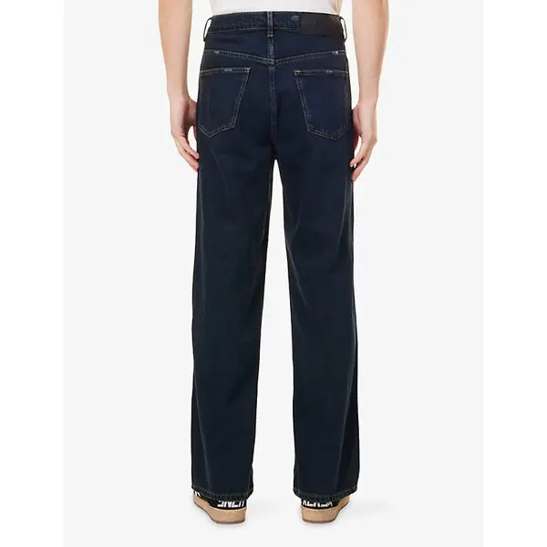 NAHMIAS Waxed Distressed Denim Jeans