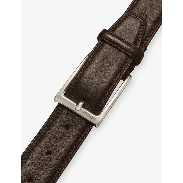 Boggi Milano Branded-buckle Leather Belt