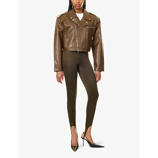 THE FRANKIE SHOP Daphne Cropped Biker Jacket