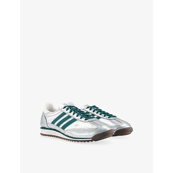 Adidas Sl72 Leather Trainers - Silver Metallic Rich Gre