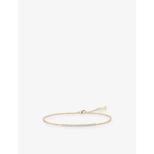 Messika Gatsby Gold Bar And 0.25ct Diamond Bracelet - Yellow