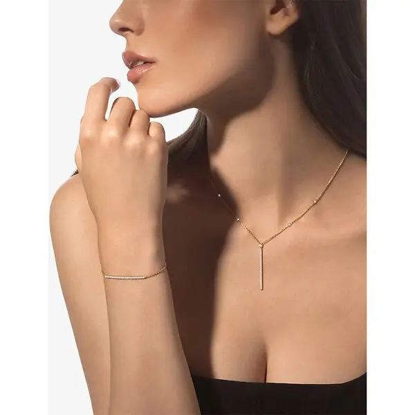 Messika Gatsby Gold Bar And Diamond Bracelet