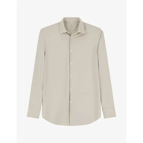 Boggi Milano Slim-fit Long-sleeved Stretch-woven Shirt