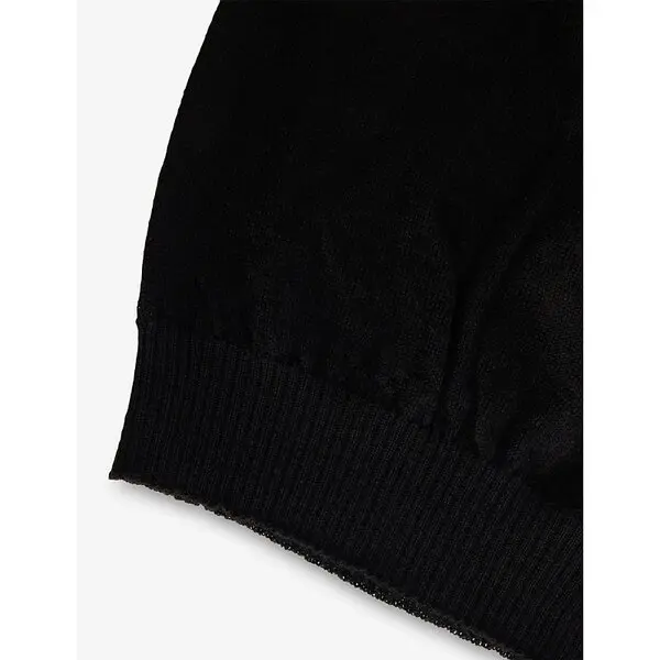 Rick Owens Domed Knitted Wool Beanie Hat - Black