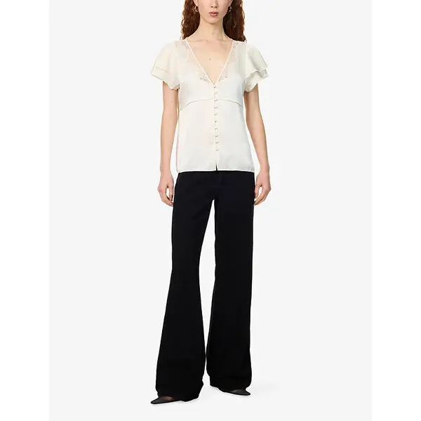Citizens Of Humanity Lola Lace-trim Satin Top