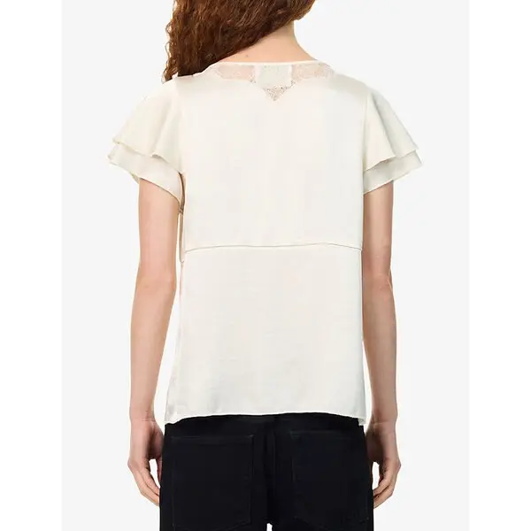 Citizens Of Humanity Lola Lace-trim Satin Top