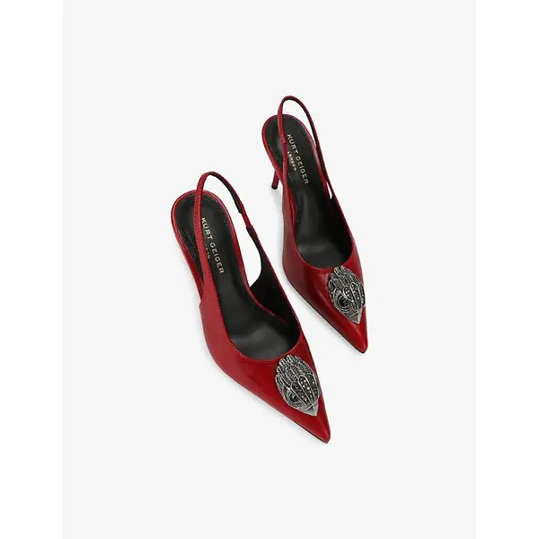 Kurt Geiger Belsize Eagle Leather Slingback Pumps