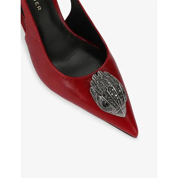 Kurt Geiger Belsize Eagle Leather Slingback Pumps