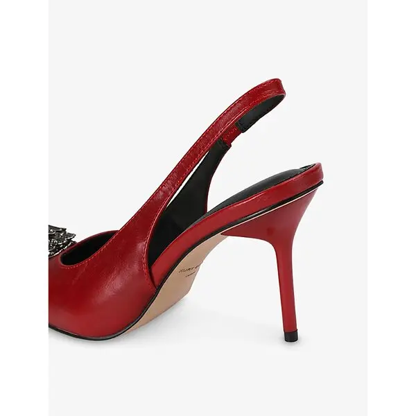Kurt Geiger Belsize Eagle Leather Slingback Pumps