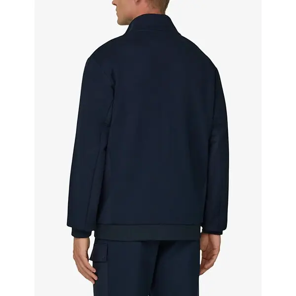 Boggi Milano Patch-pocket Zipped Cotton-blend Sweatshirt
