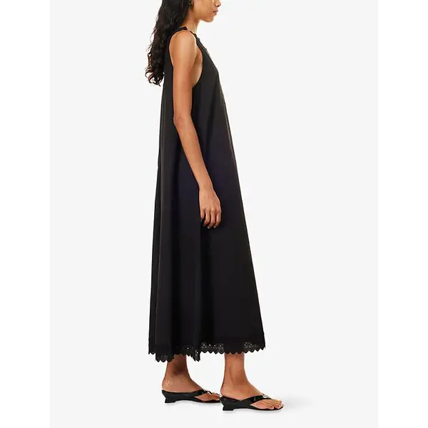 Dissh Annabel Lace-trim Cotton-blend Maxi Dress