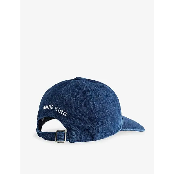 ANINE BING Jeremy Logo-embroidered Denim Baseball Cap