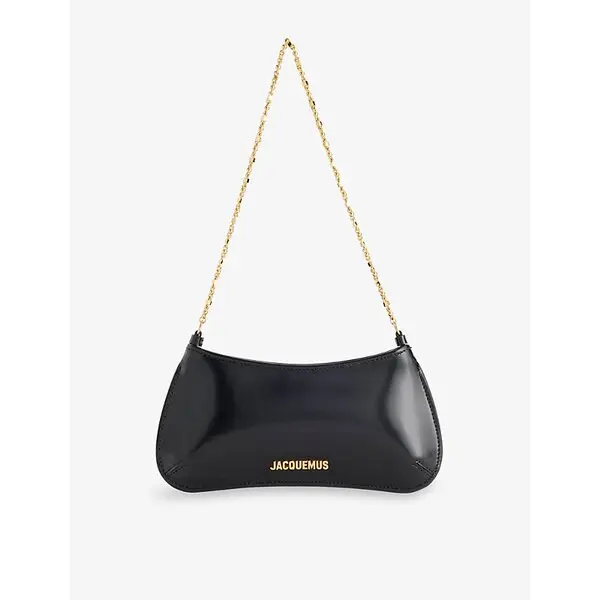 Jacquemus The Small Bisou Chaîne Leather Shoulder Bag - Black