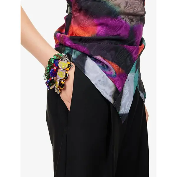 Dries Van Noten Disc Glass And Brass Bracelet
