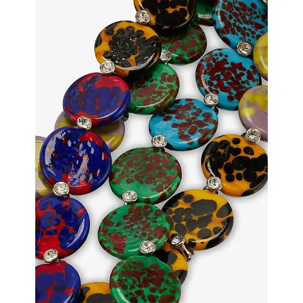Dries Van Noten Disc Glass And Brass Bracelet