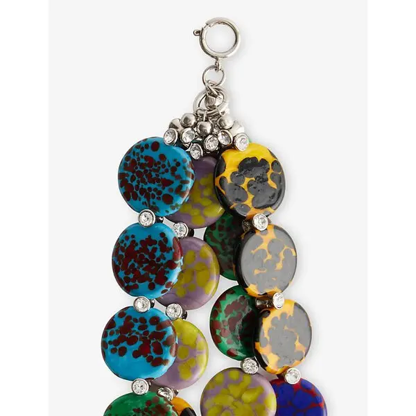 Dries Van Noten Disc Glass And Brass Bracelet