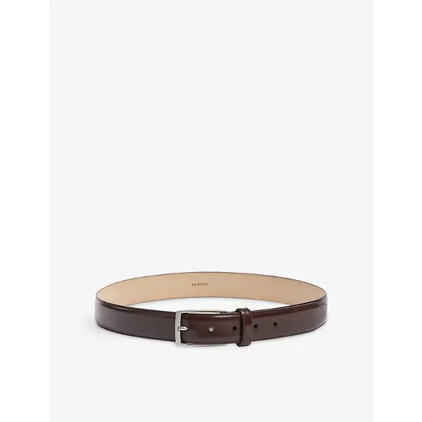 Sandro Glazed Leather Belt