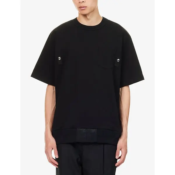 Sacai Patch-pocket Short-sleeve Cotton T-shirt
