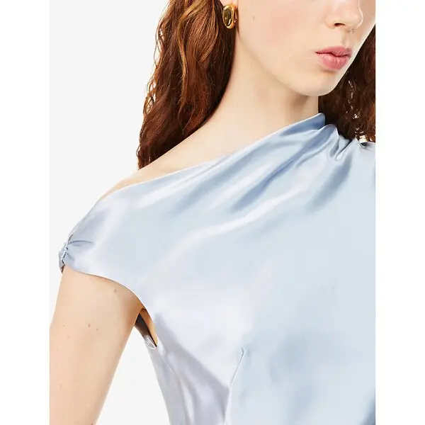 REFORMATION Razele Off-shoulder Silk Maxi Dress