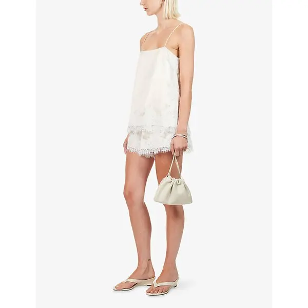 Dissh Lace Trim Satin Shorts