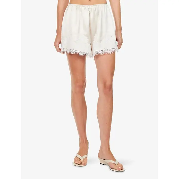 Dissh Lace Trim Satin Shorts