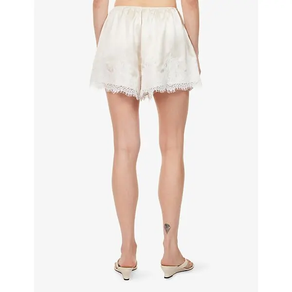 Dissh Lace Trim Satin Shorts