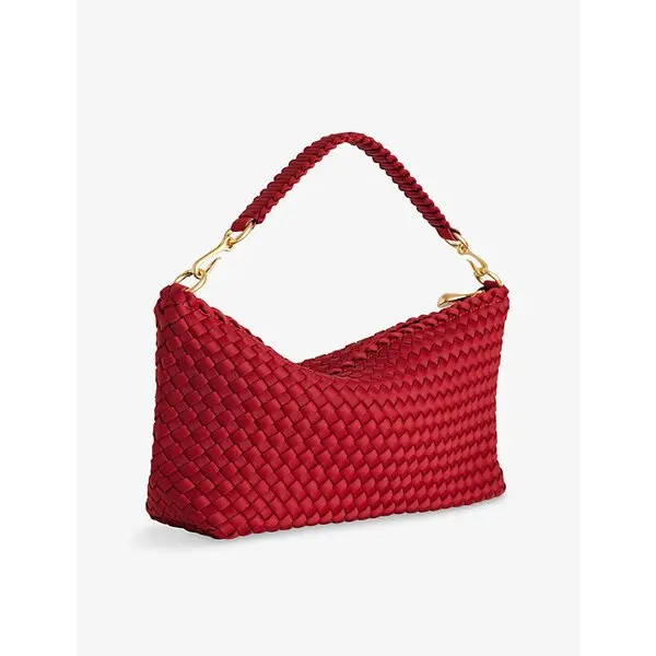 NAGHEDI Porto Halfmoon Woven Shoulder Bag - Rosso