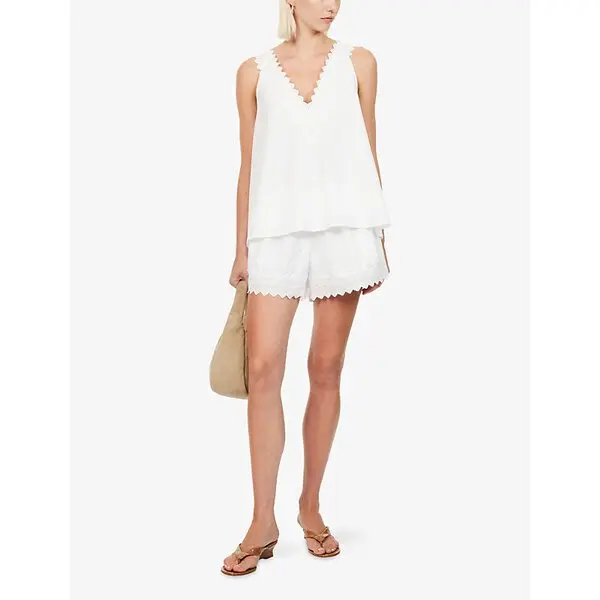 Dissh Annabel Lace-trim Cotton-blend Top