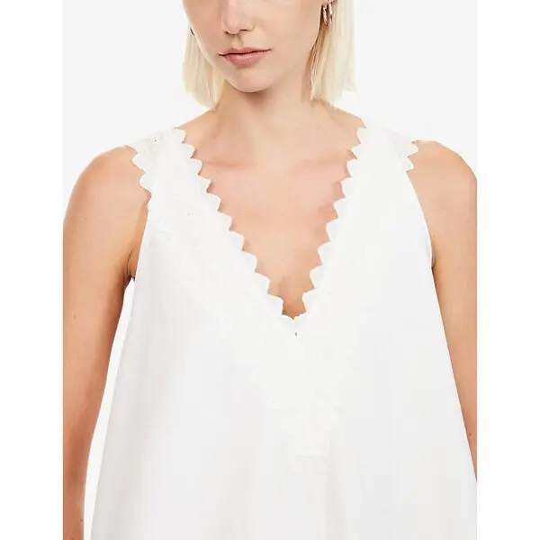 Dissh Annabel Lace-trim Cotton-blend Top