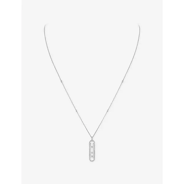 Messika Move 10th Small 18ct Gold And Diamond Necklace - White