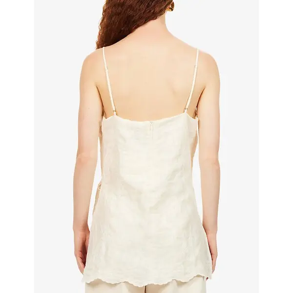 Dissh Cordelia Embroidered Ramie Camisole Top