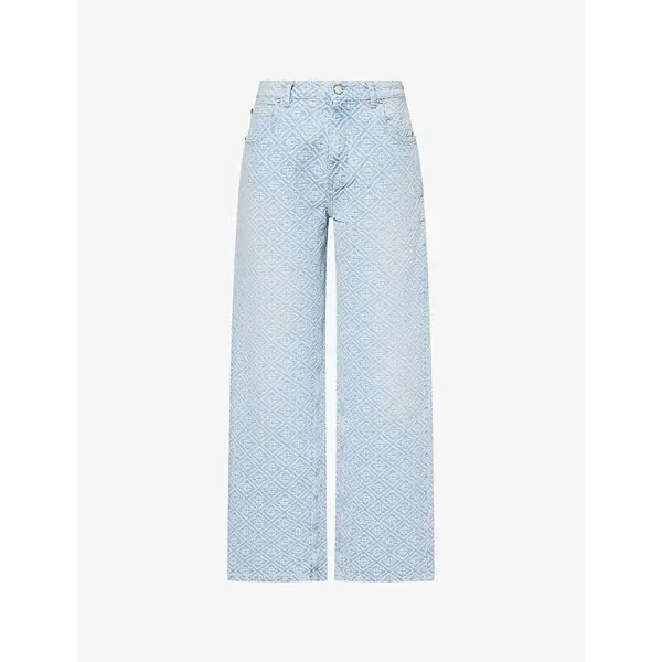 Casablanca Monogram-print Straight-leg Jeans