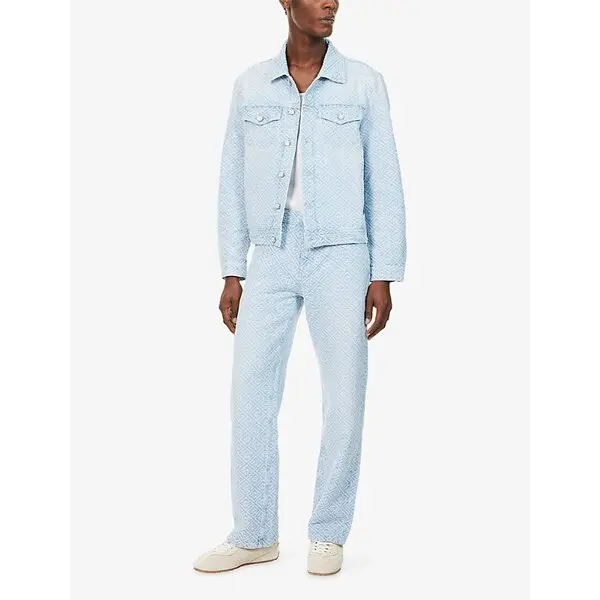 Casablanca Monogram-print Straight-leg Jeans